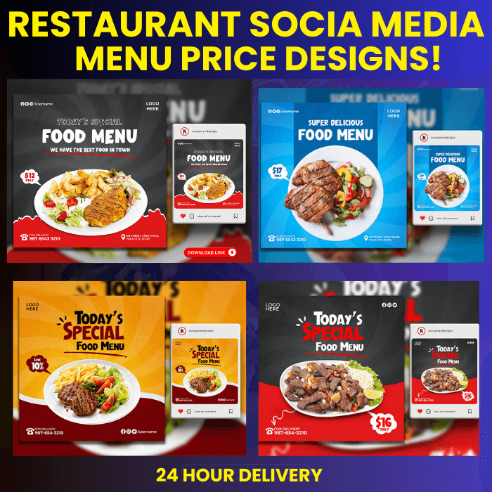 Best Restaurant Social Media Menu Prices design in kenya 2025